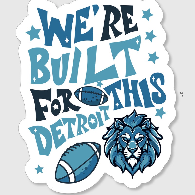 Detroit Lions Stickers - Etsy