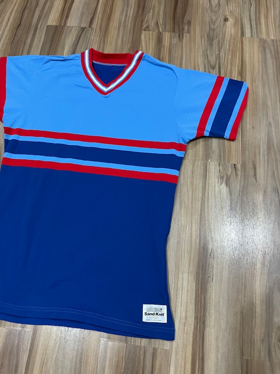 Medium Vintage 80s Medalist Sand Knit Retro Striped B… - Gem