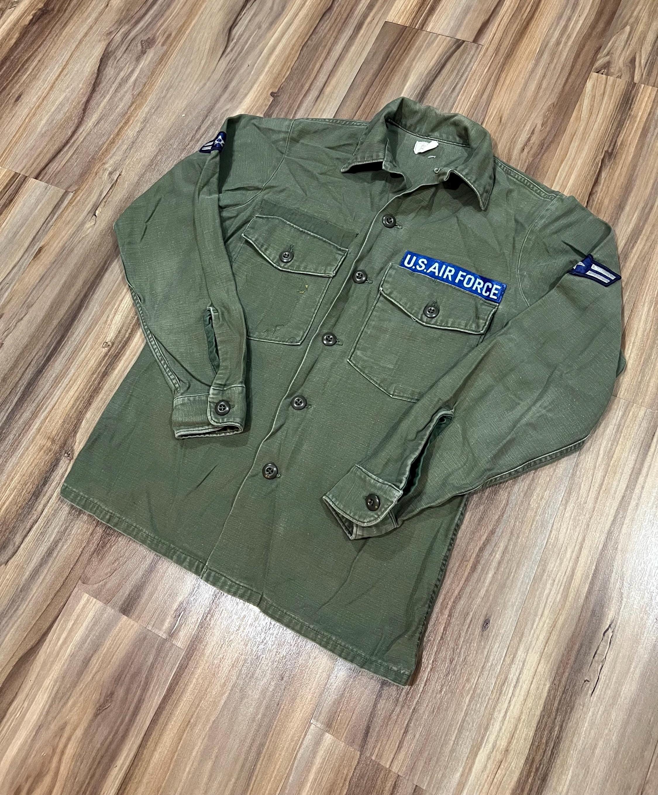 Small Vintage 60s 70s US Military Air Force Vietnam War Long Sleeve ...