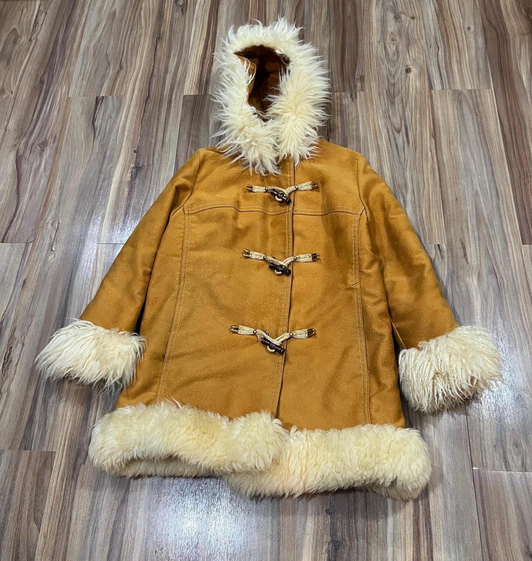 Large Vintage 60s 70s Original Penny Lane Jacket W/ Faux Fur, Hood ...