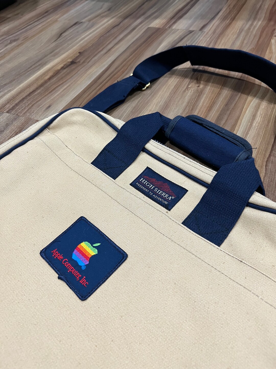 Vintage 80s 90s Apple Mac Rainbow Logo Computer Bag Carrying Case Brief ...