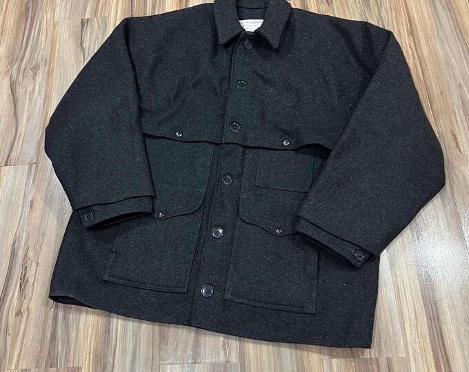 XL (48) Vintage 70s Filson Black Double Mackinaw Cruiser USA Made CC ...