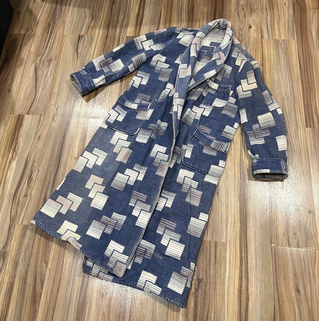 Medium Vintage 30s 40s Beacon Ombré Robe House Coat Cotton Amazing ...