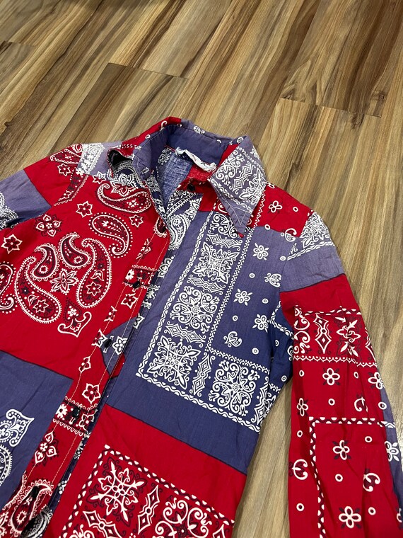 Vintage bandana western button - Gem