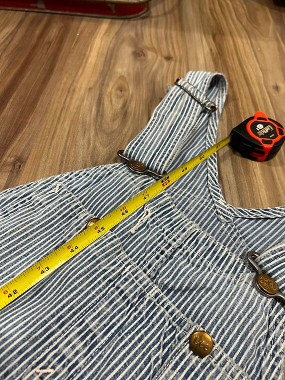 Vintage 60s Distressed Lee Denim Hickory Pinstripe Ov… - Gem