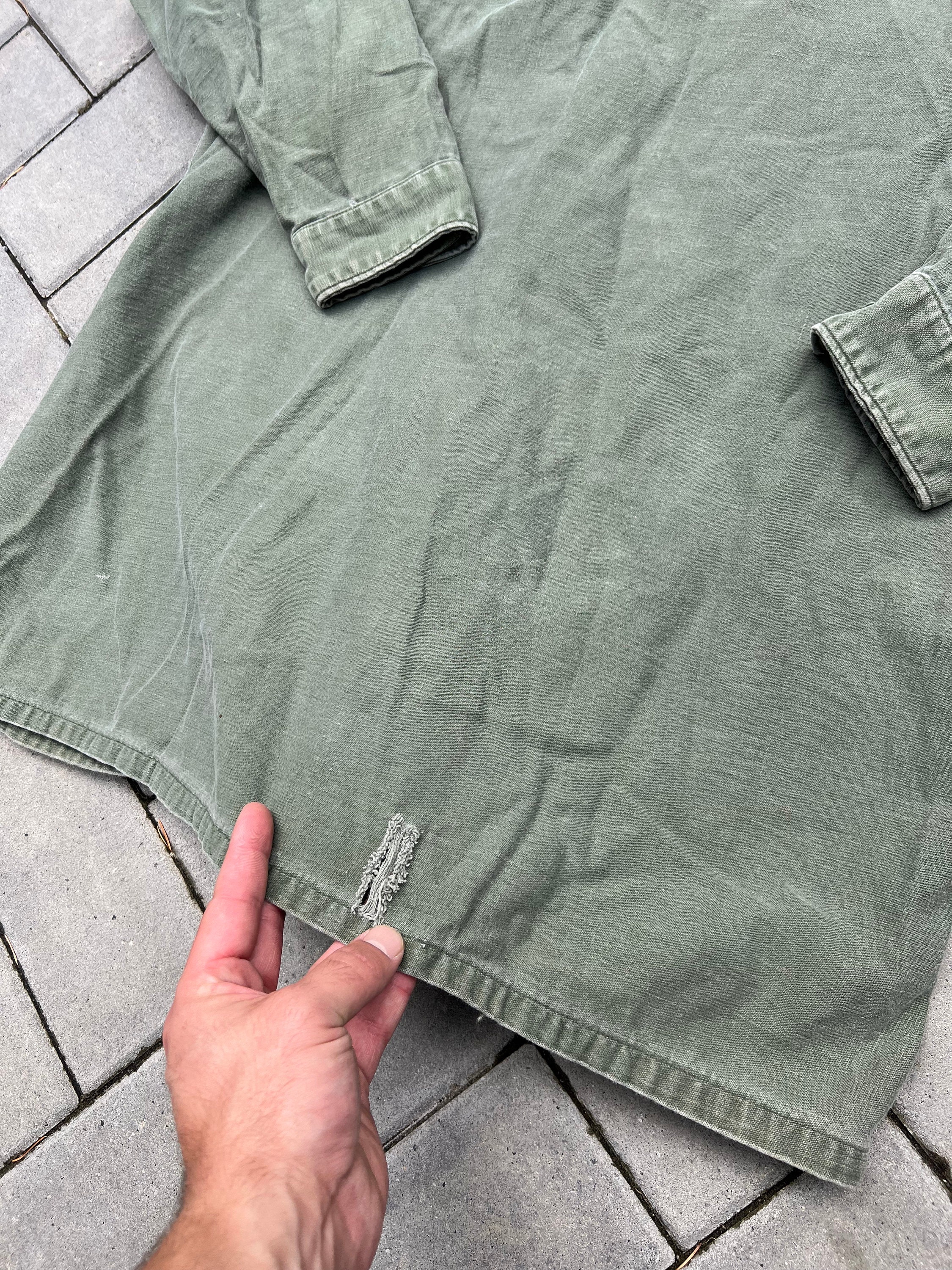 Small Long Vintage 60s 70s US Army Military Vietnam War Long Sleeve ...
