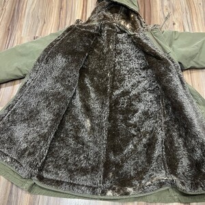 Medium 50s Vintage M47 1947 Military Parka Cold Weather Jacket W/ Fuzzy ...