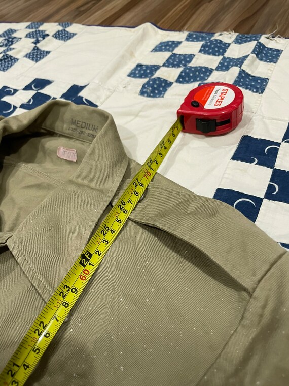Medium Vintage 60s Paint Splatter US Army Cotton Khak… - Gem