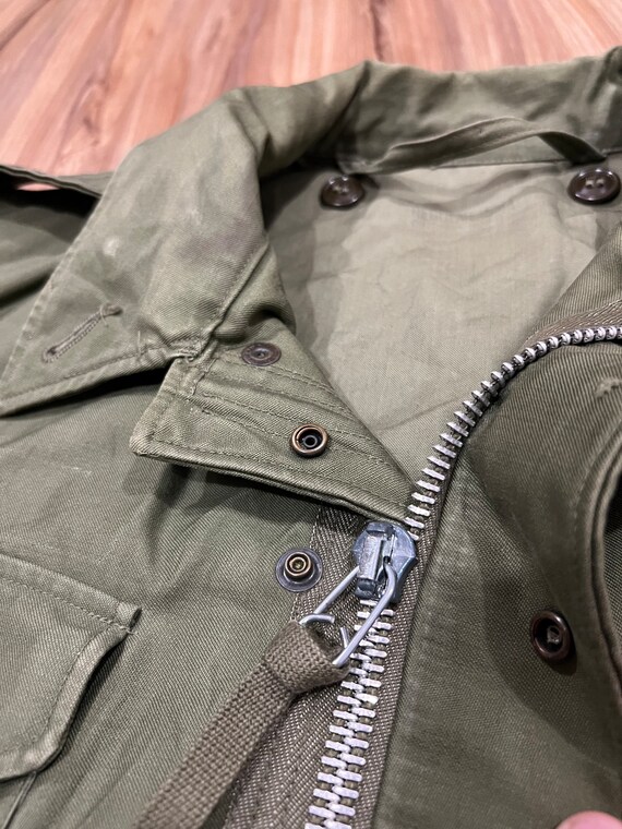 Small Reg Vintage 50s US Army Military Field Jacket Z… - Gem