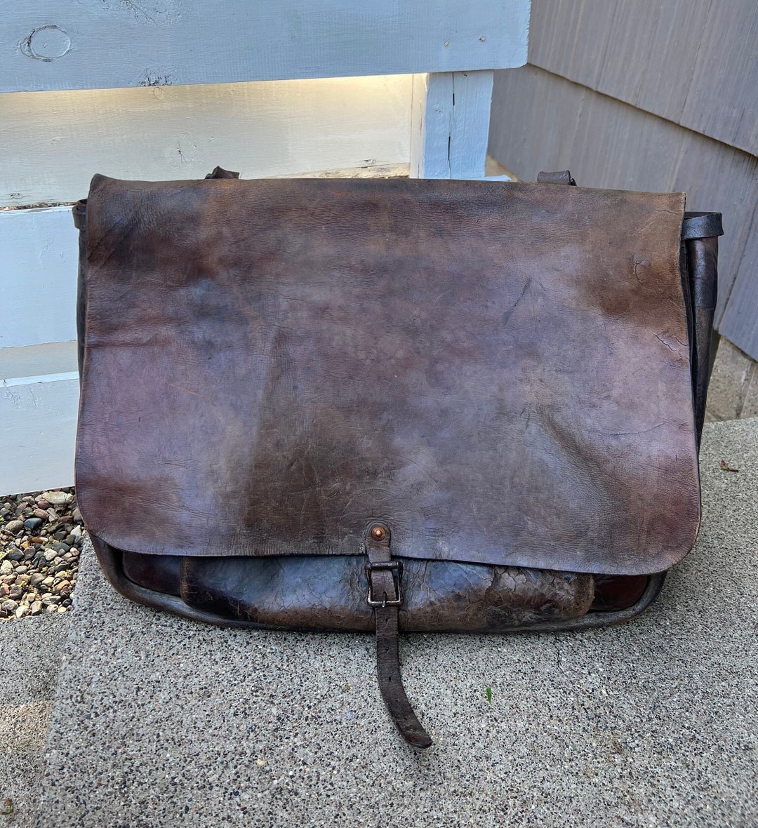 Rare Vintage 1940s US Mail Letter Carrier Bona Allen Leather Satchel ...