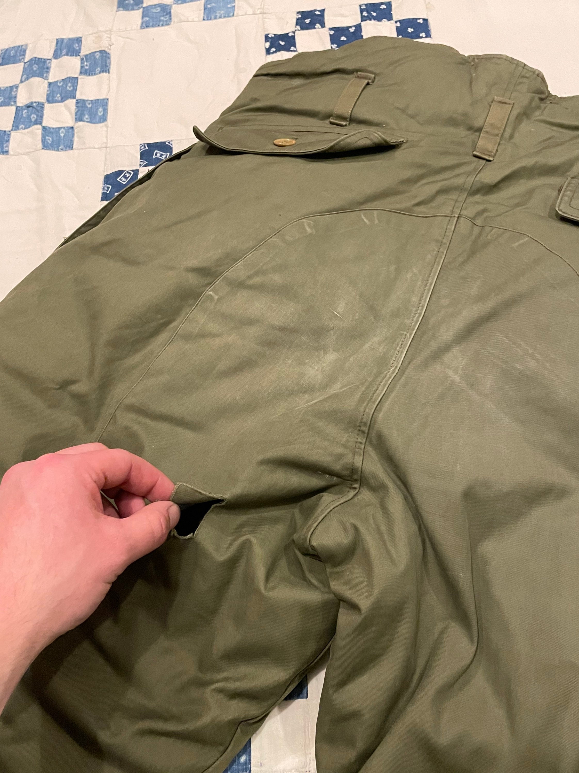 Vintage 50s A-8 Military Flight Pants Down Insulated USAF W/ Suspenders ...