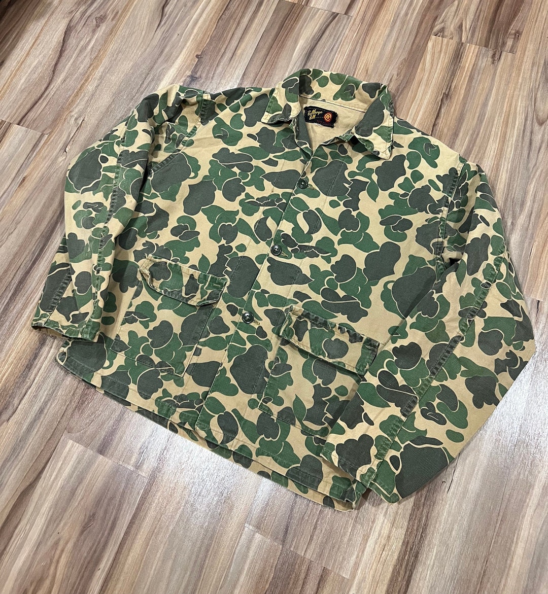 Large Vintage 60s Bullseye Bill Duck Camo Camouflage Button up - Etsy