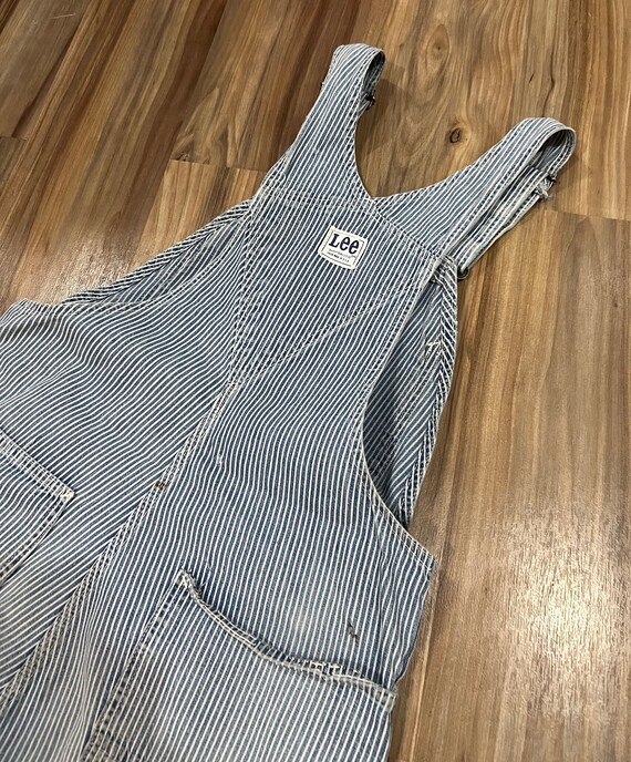 Vintage 60s Distressed Lee Denim Hickory Pinstripe Ov… - Gem