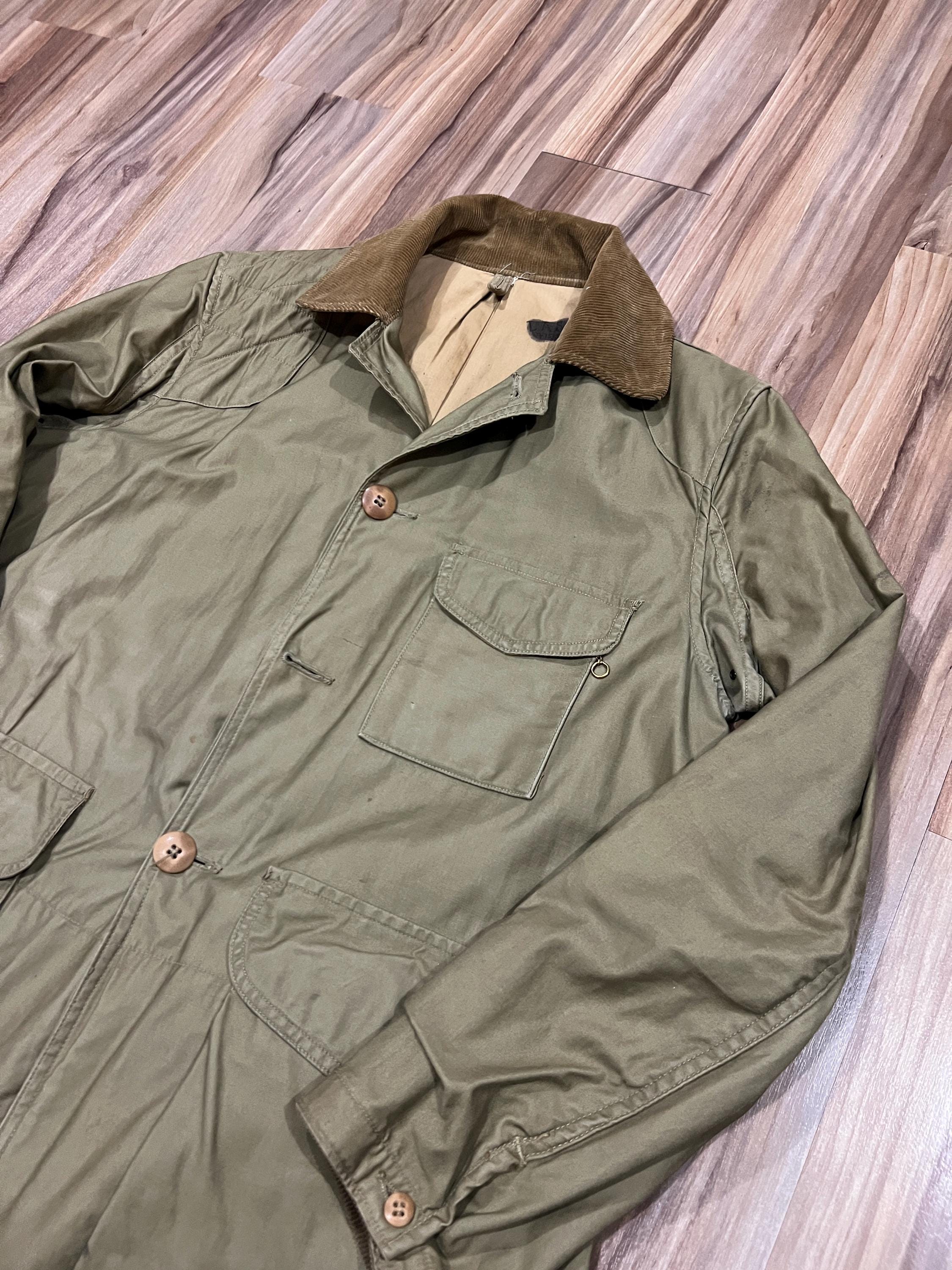 L/XL Vintage 50s Canvas American Field Gun Coats Shooting Hunting ...