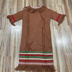 Vintage 70s Camp Fire Girl’s Ceremonial Gown Dress Native American ...