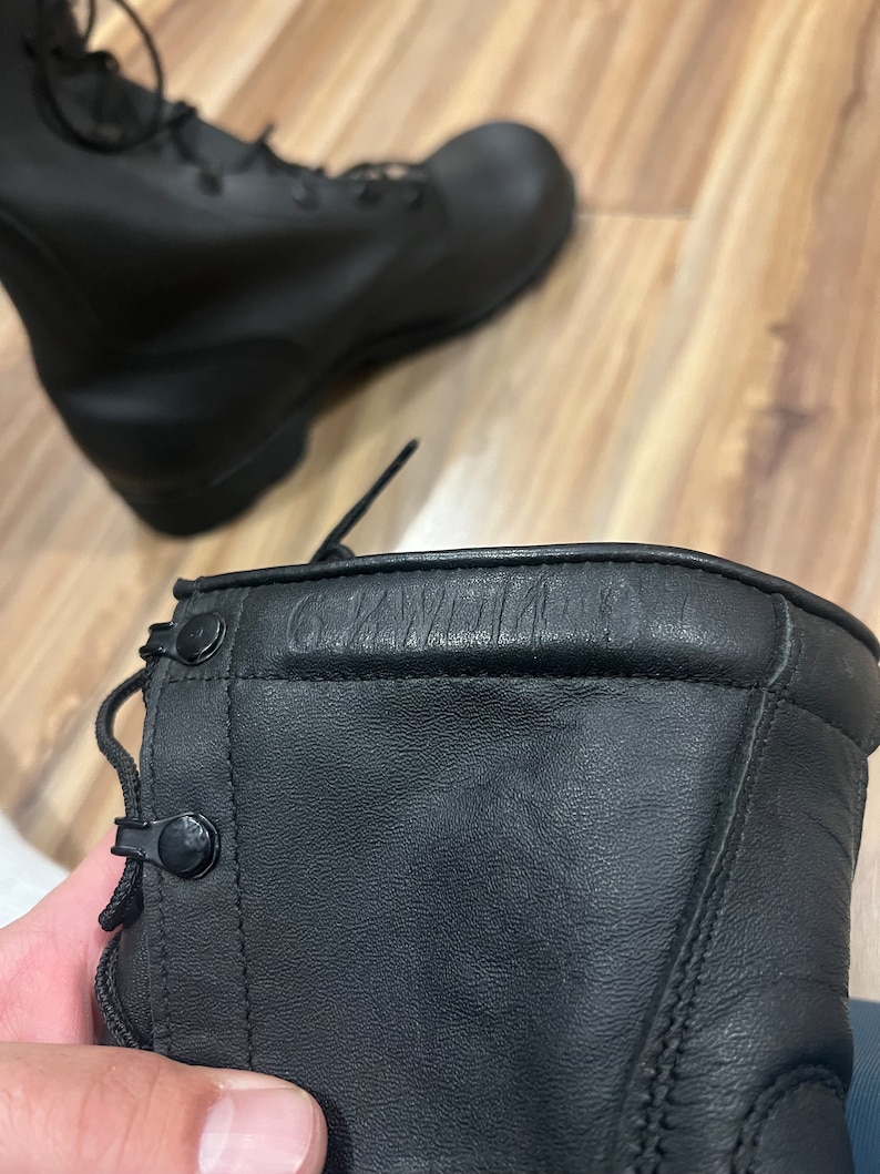6.5W Vintage 90s US Army Combat Military Boots Black Leather - Etsy