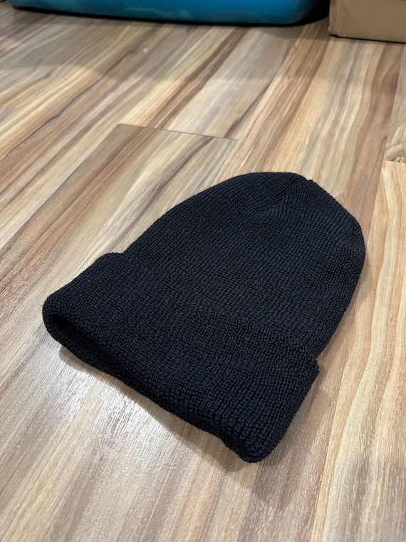 Vintage US Army Military Navy Black Wool Watch Knit C… - Gem