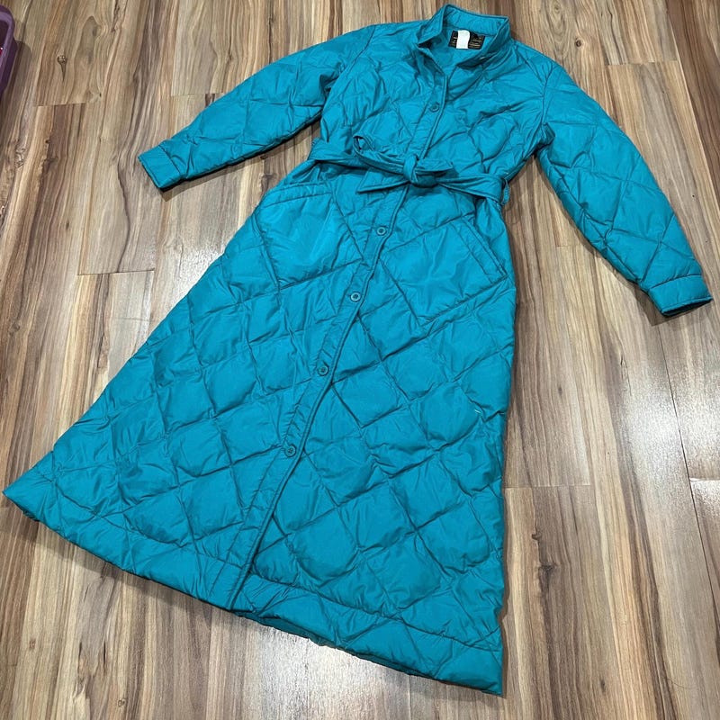 Long Belted Down Jacket - Etsy