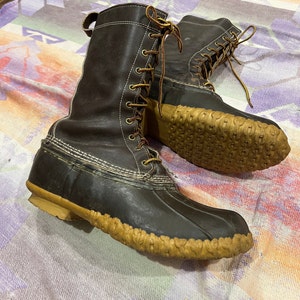 10M Vintage LL Bean Waterproof Bean Boots Leather/ Rubber USA Made - Etsy