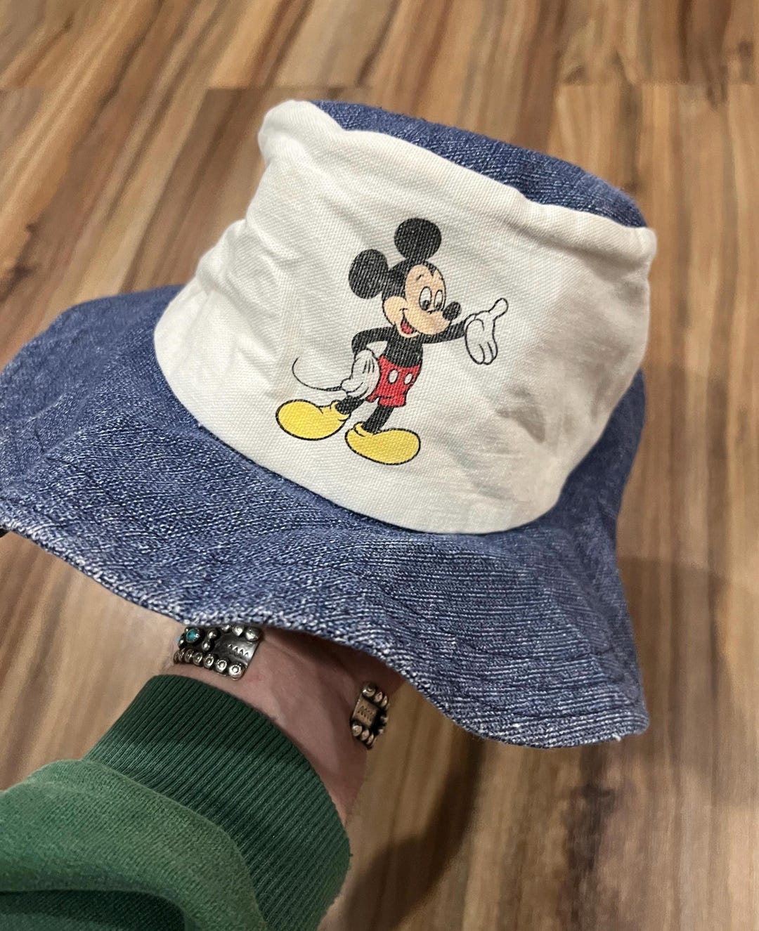 Vintage 80s Mickey Mouse Graphic Bucket Cap Hat Original USA Made - Etsy