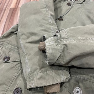 Medium 50s Vintage M47 1947 Military Parka Cold Weather Jacket W/ Fuzzy ...