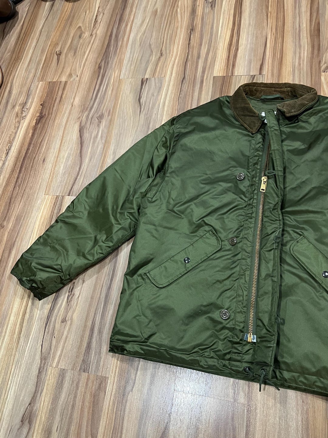 Large Vintage 80s Deck Jacket W/ Stencil Impermeable Alpha Industries ...
