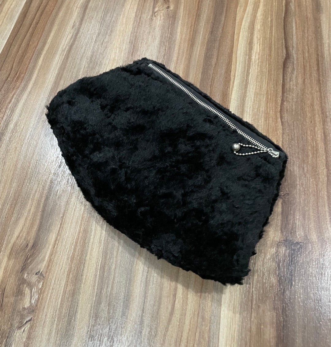 1930s Vintage Hand Muff Warmer W/ Talon Ball & Chain Zipper Black ...