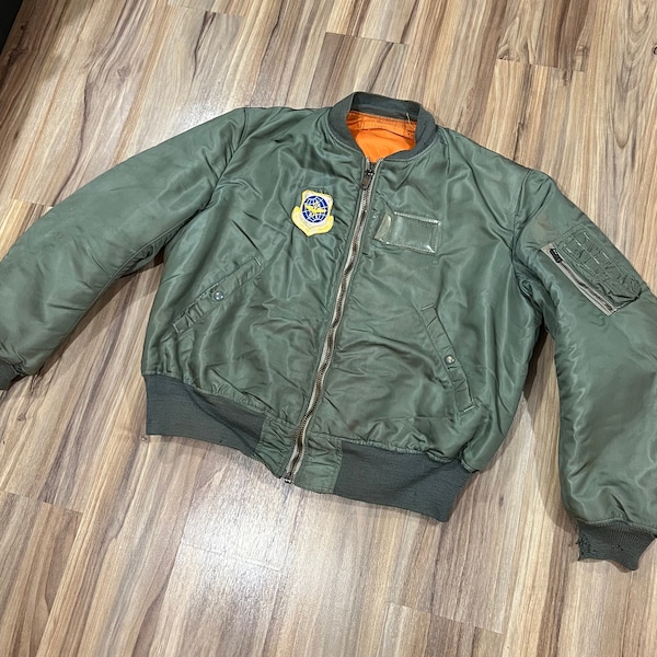 Orange Flight Jacket - Etsy