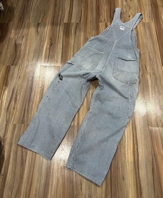 Vintage 60s Distressed Lee Denim Hickory Pinstripe Ov… - Gem