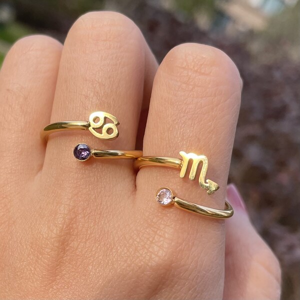 Horoscope Ring - Etsy