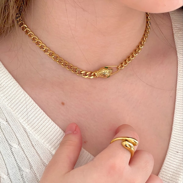 Snake Necklace - Etsy
