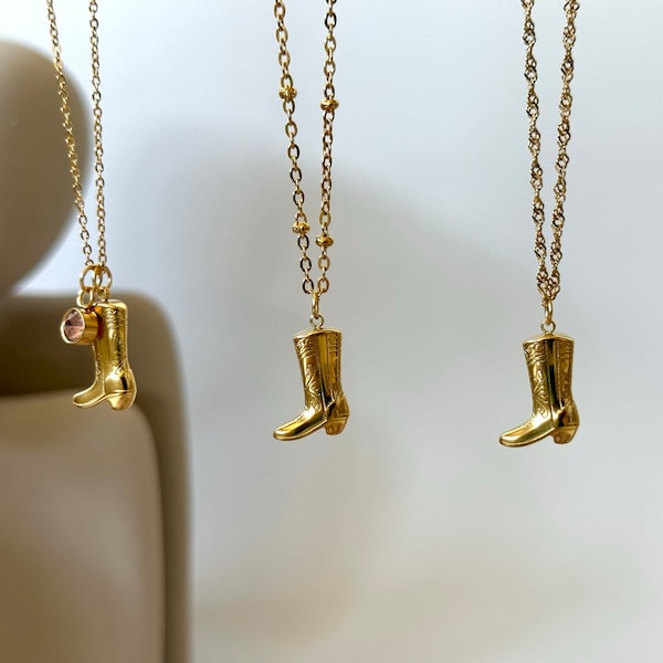 Cowboy Boot Necklace Women - Etsy