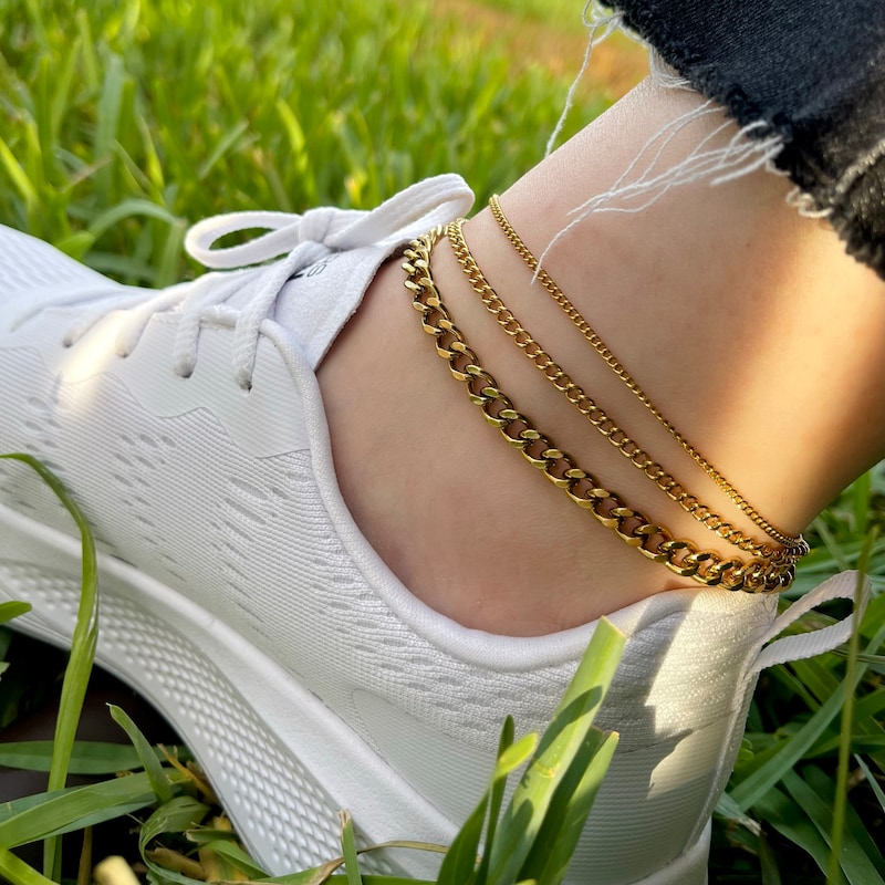 Gold Chain Anklet - Etsy