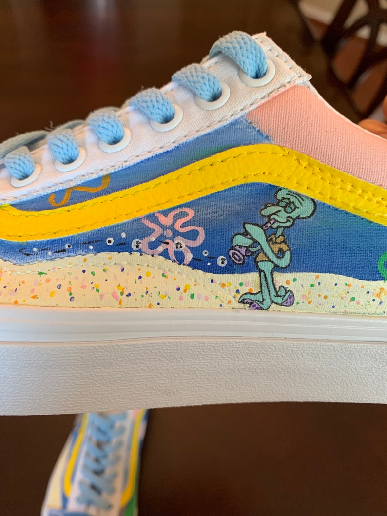 Spongebob Custom Painted Vans - Etsy