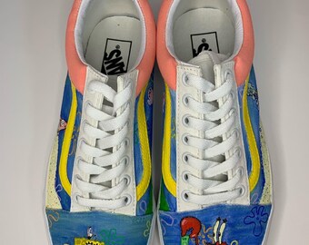 Spongebob Custom Painted Vans - Etsy