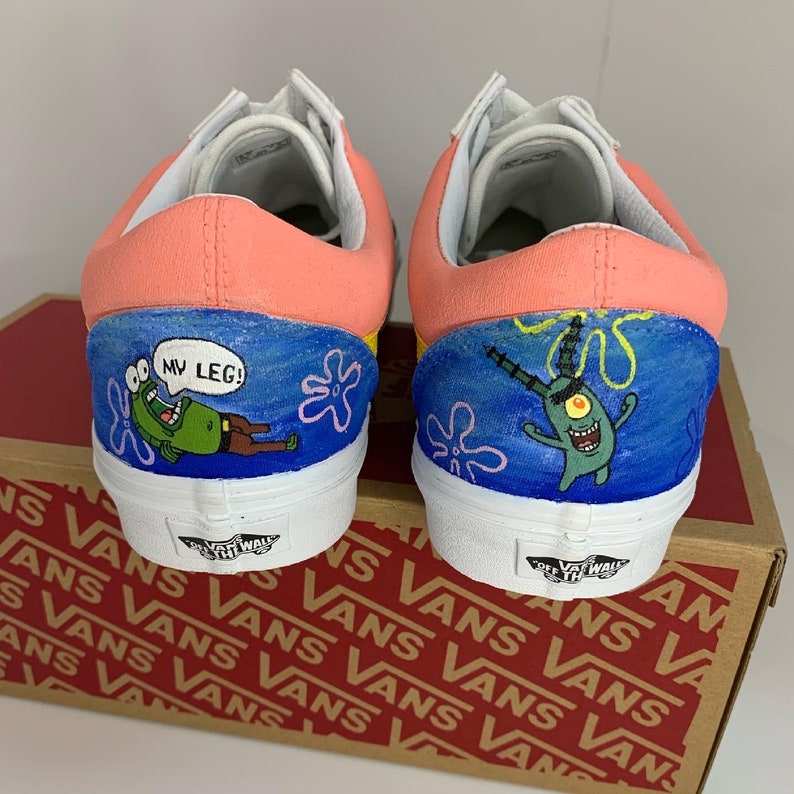 Spongebob Custom Painted Vans - Etsy