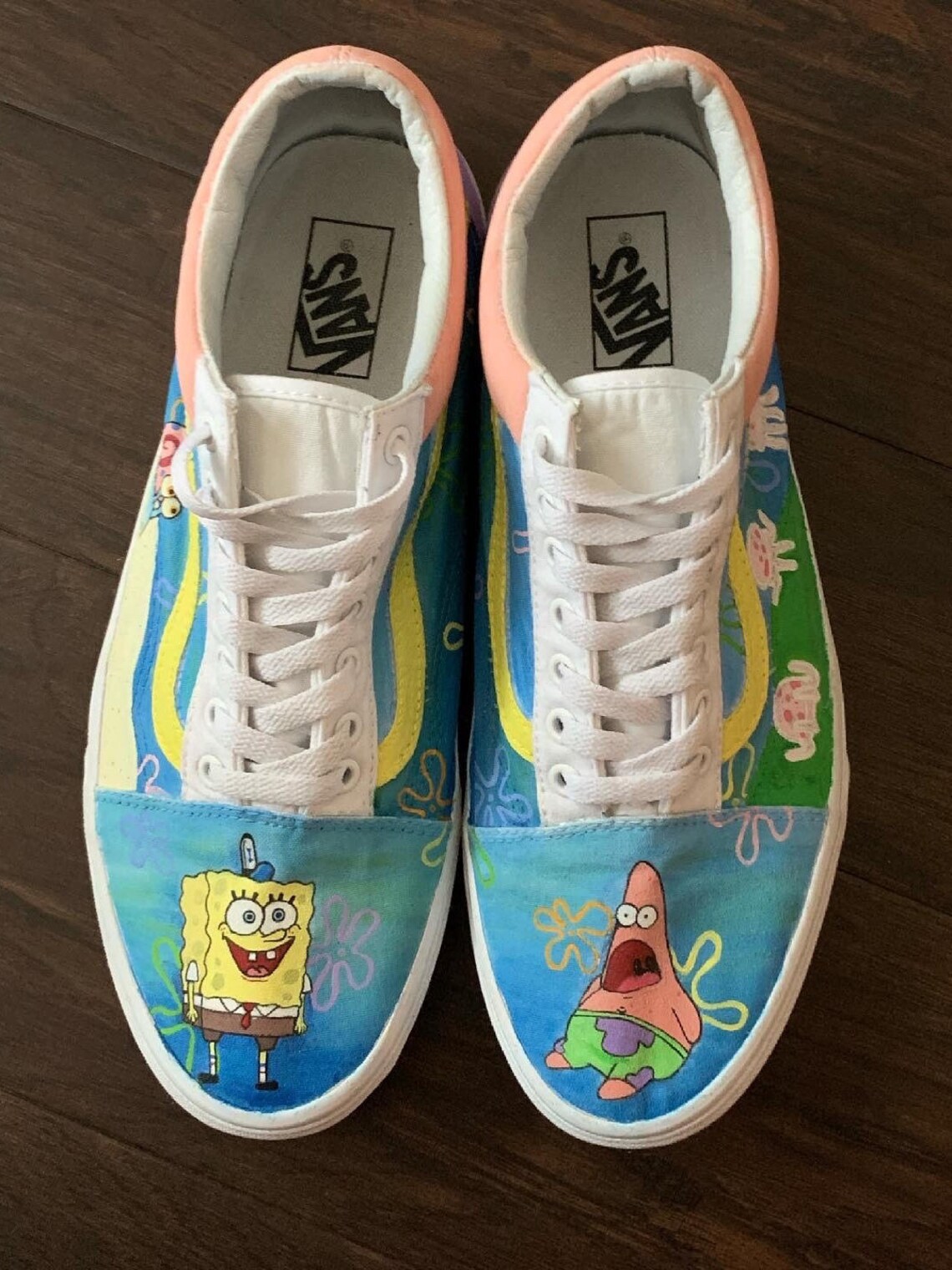 Spongebob Custom Painted Vans - Etsy
