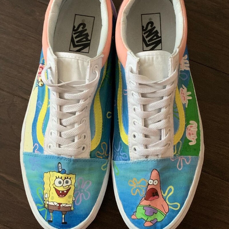 Spongebob Shoes - Etsy
