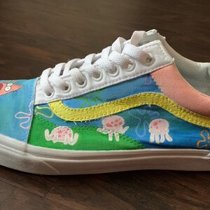 Spongebob Custom Painted Vans | Etsy