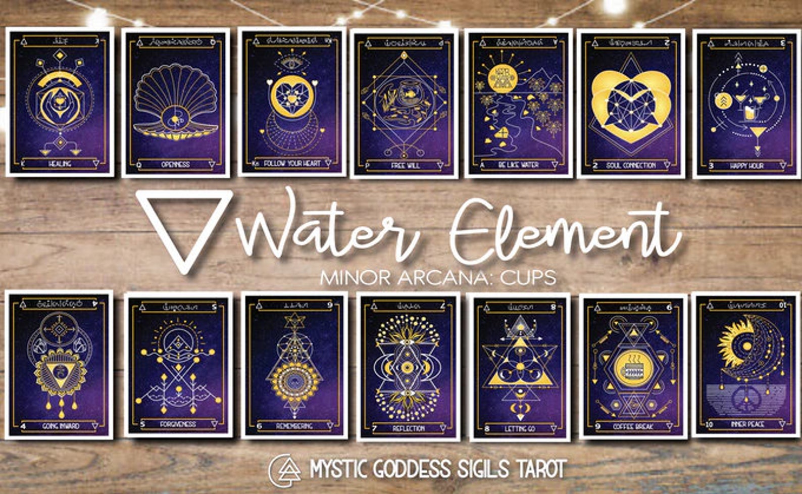 Mystic Goddess Sigils Tarot Deck: 78-cards PDF Guidebook Tin Box ...