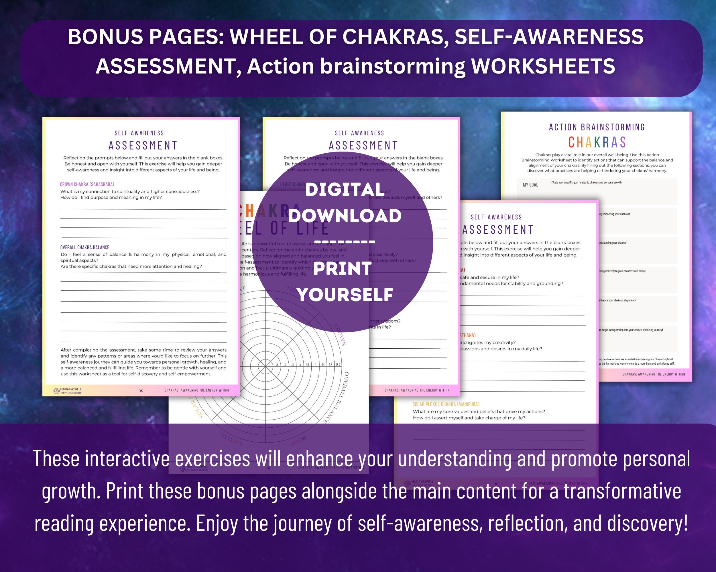 Chakras Awakening Within Guidebook, Explore 7 Major Chakras, Balance ...