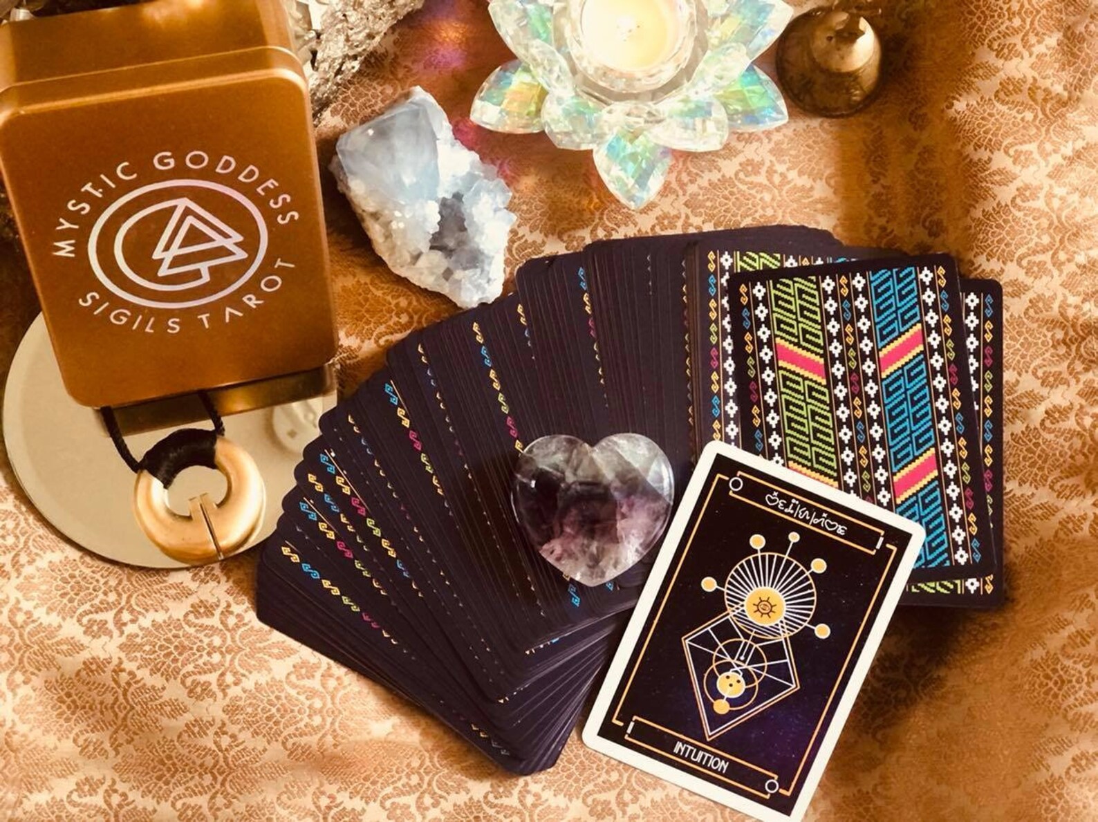 Mystic Goddess Sigils Tarot Deck: 78-cards PDF Guidebook Tin Box ...