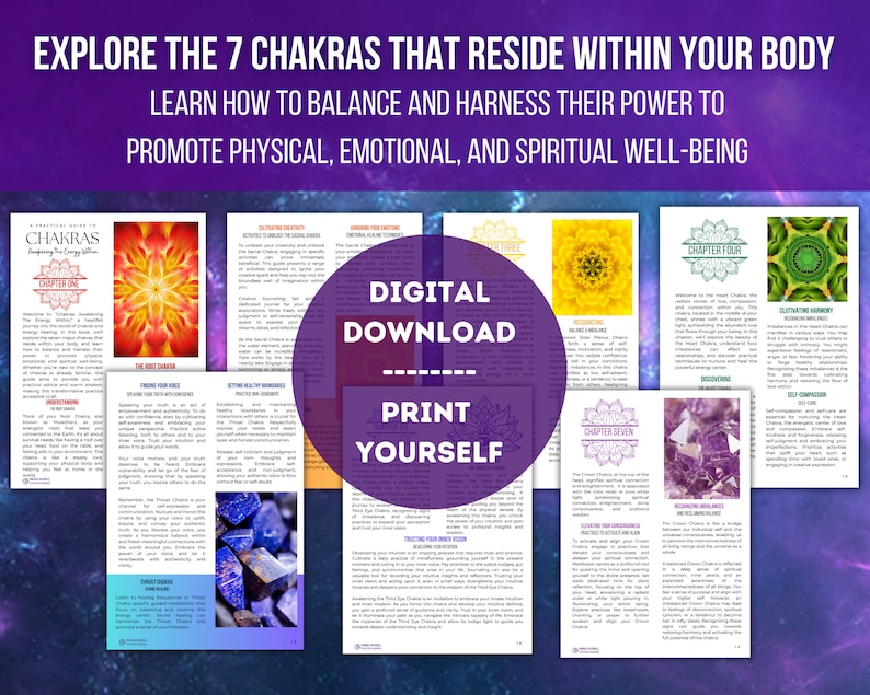 Chakras Awakening Within Guidebook, Explore 7 Major Chakras, Balance ...