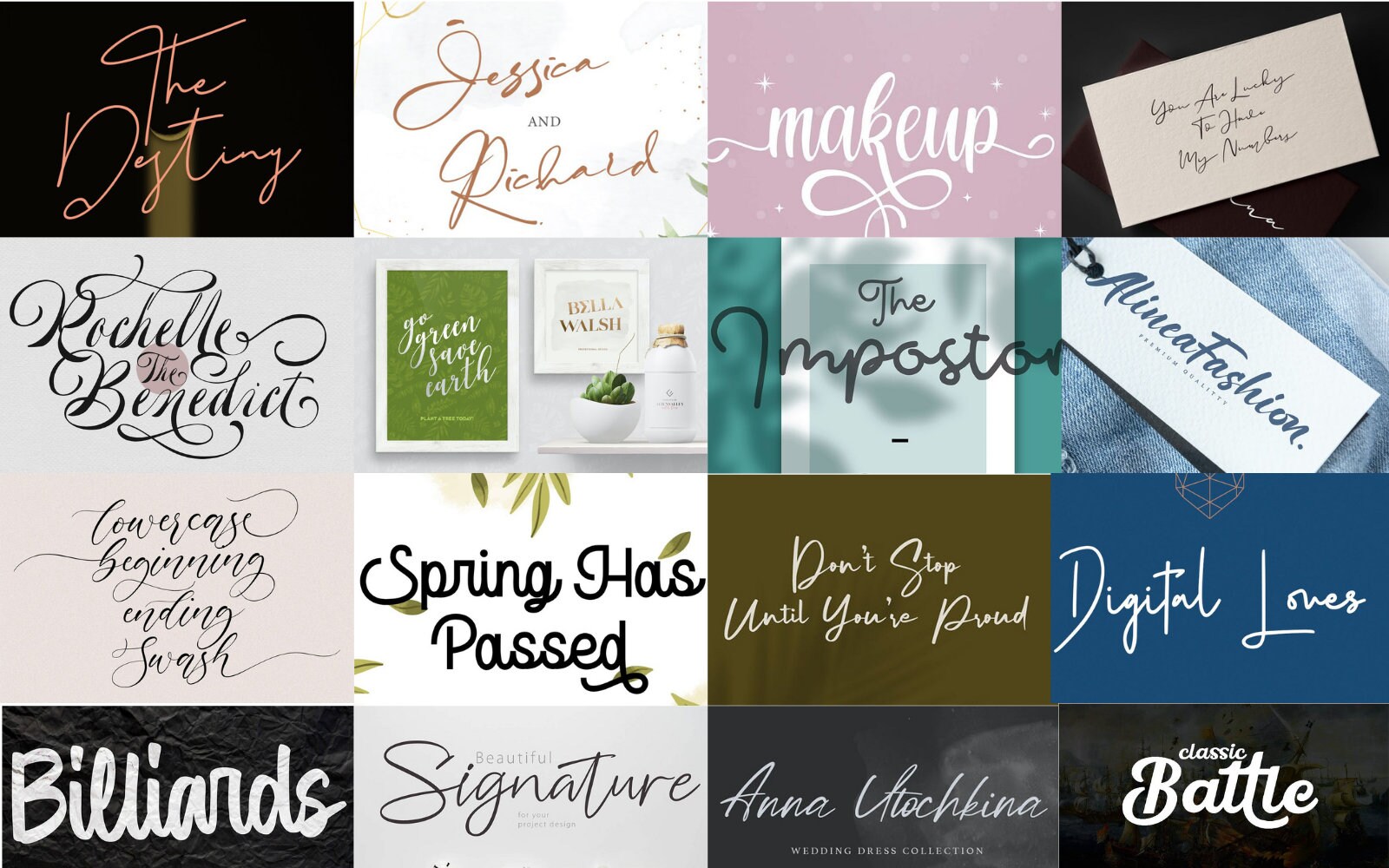 100 Script Font Bundle Logo Font Brush Font Canva - Etsy