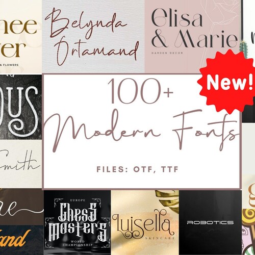 Modern Collections Font Bundle Cricut Fonts Canva Fonts - Etsy