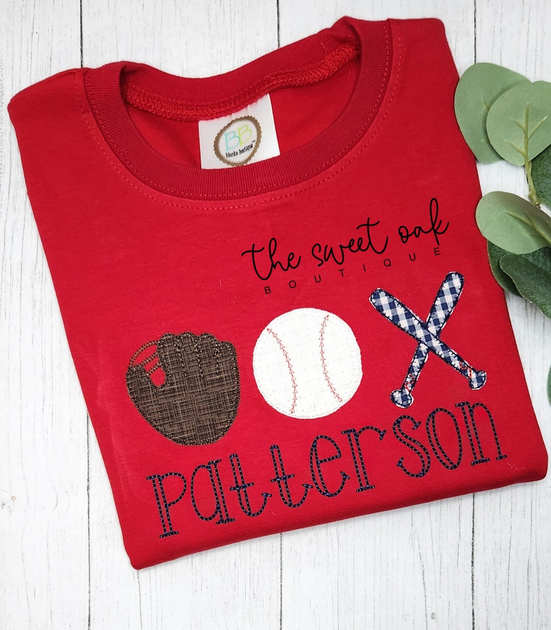 Kid's Baseball Shirt, Custom Kids Baseball Outfit, Applique Baseball ...