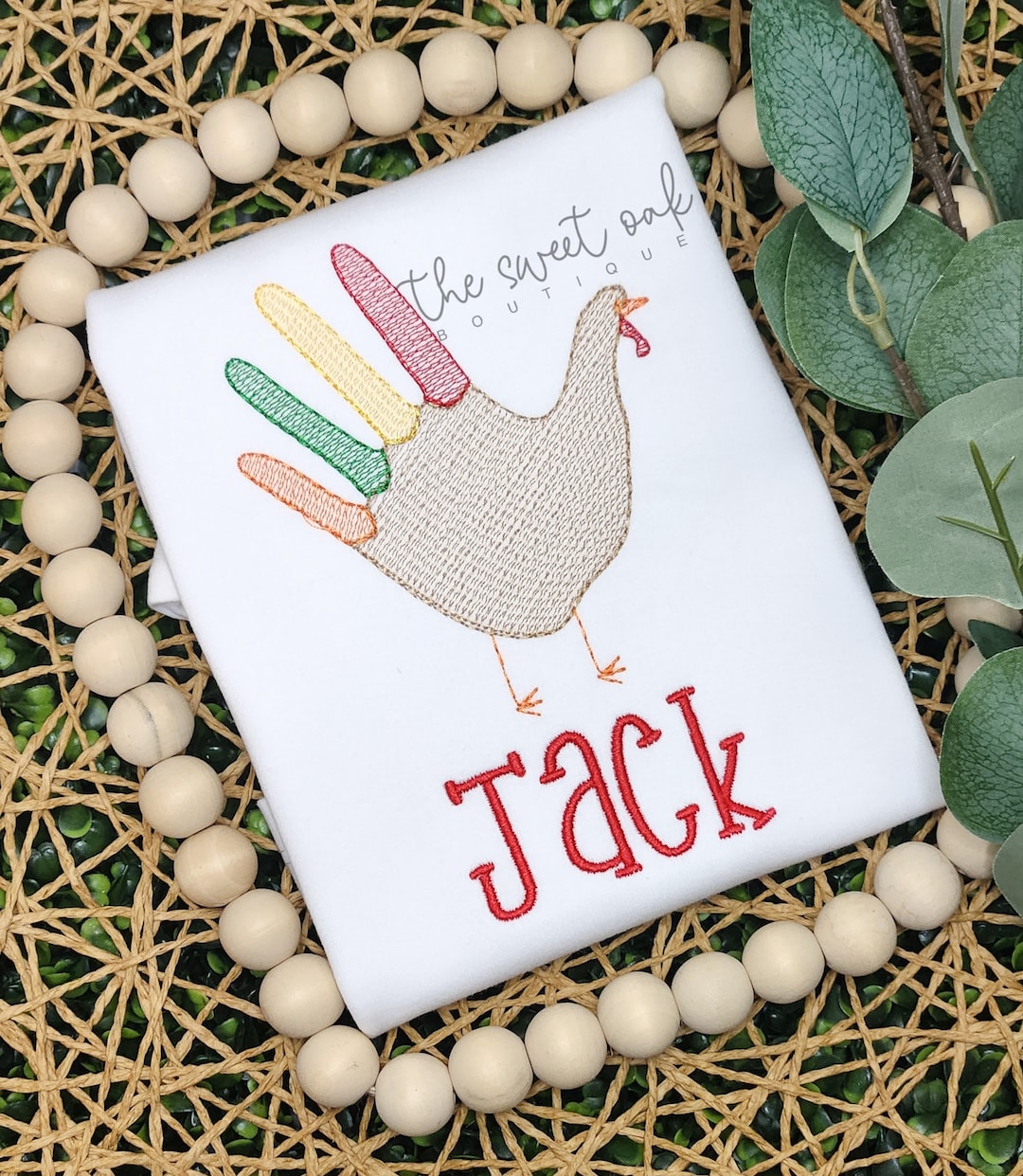 Embroidered Turkey Shirt Custom Toddler Thanksgiving Shirt Personalized ...