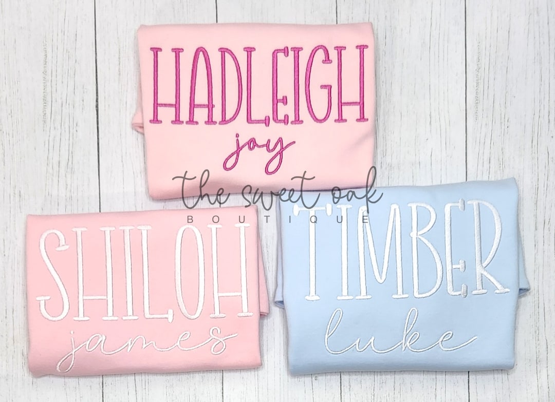 Kids Monogram Shirt Embroidered Monogram Shirt Toddler Name Shirt ...