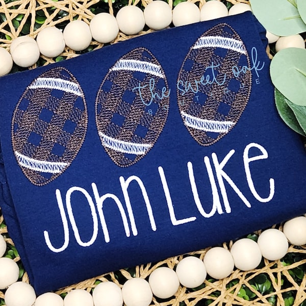Embroidered Football Kids - Etsy