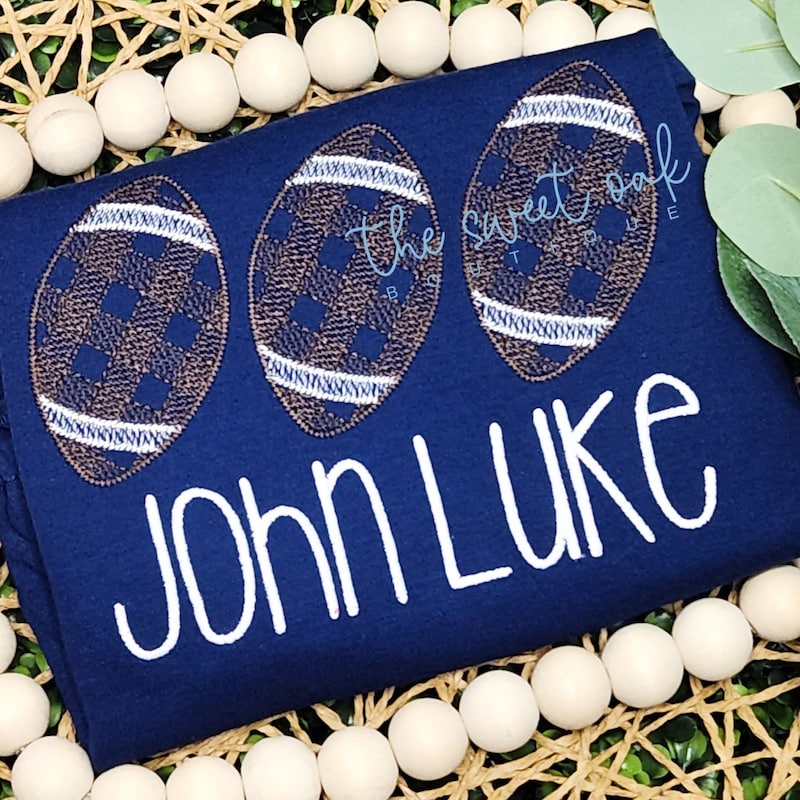 Embroidered Football - Etsy